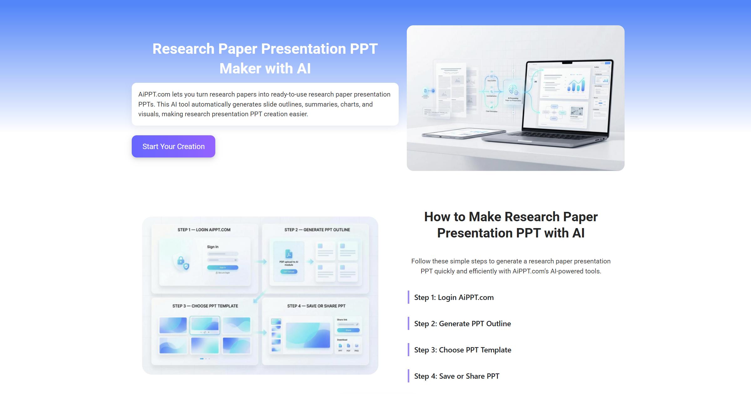 Make Research Paper Presentation PPT with AI Quickly - AiPPT